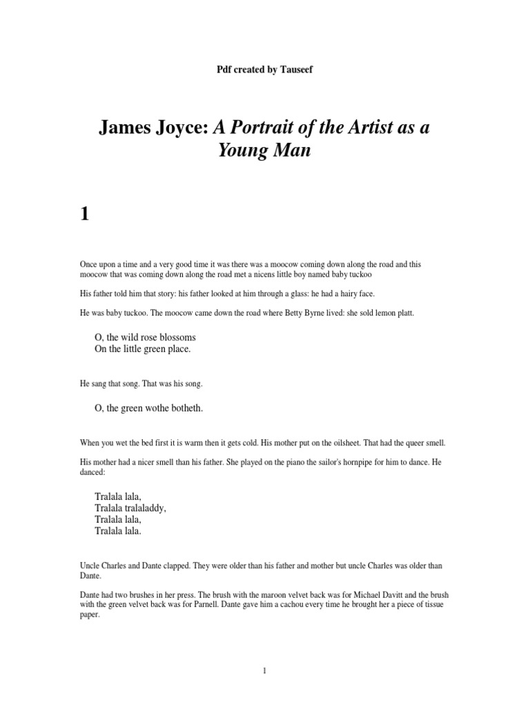 James Joyce - A Portrait of The Artist As A Young Man | PDF | Art