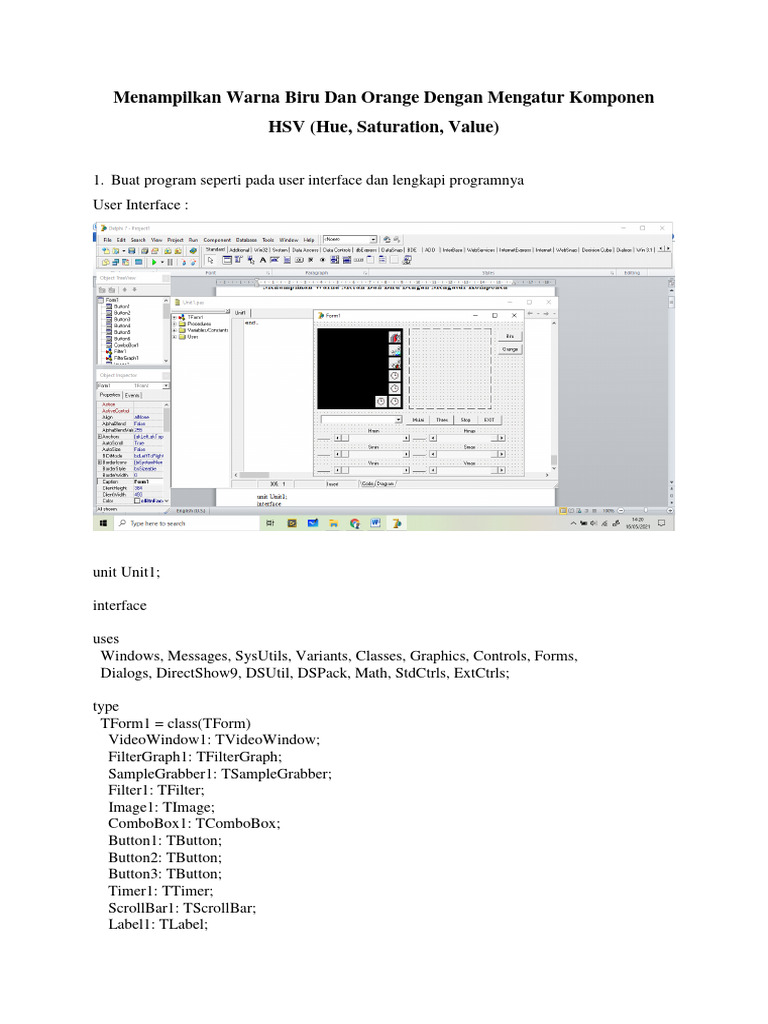 Menampilkan Warna Biru Dan Orange Dengan Mengatur Threshold HSV | PDF | Object Oriented ...