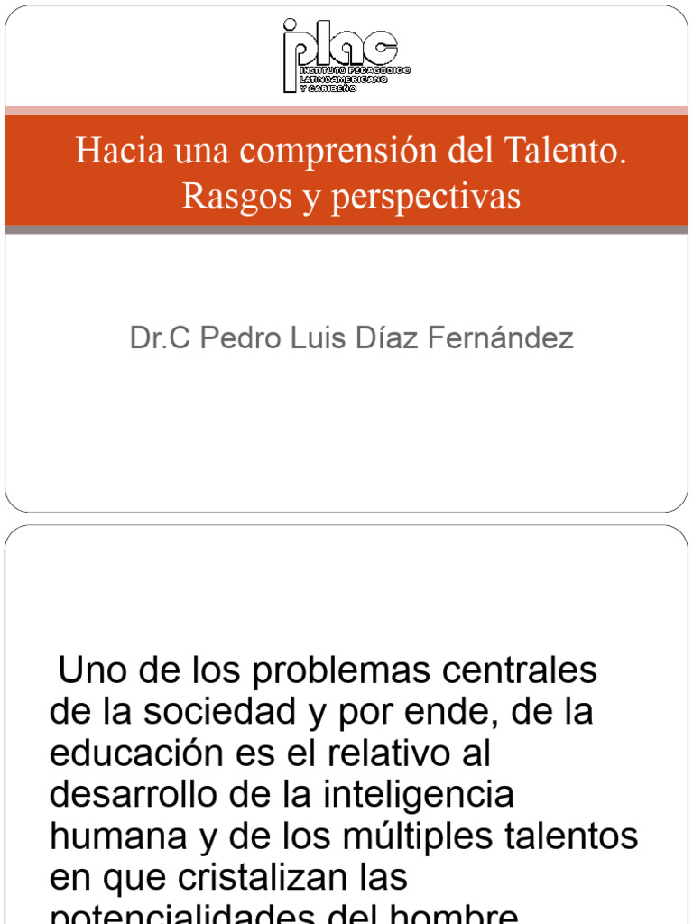 Hacia Una Comprensión Del Talento | PDF | Inteligencia | Dotamiento ...