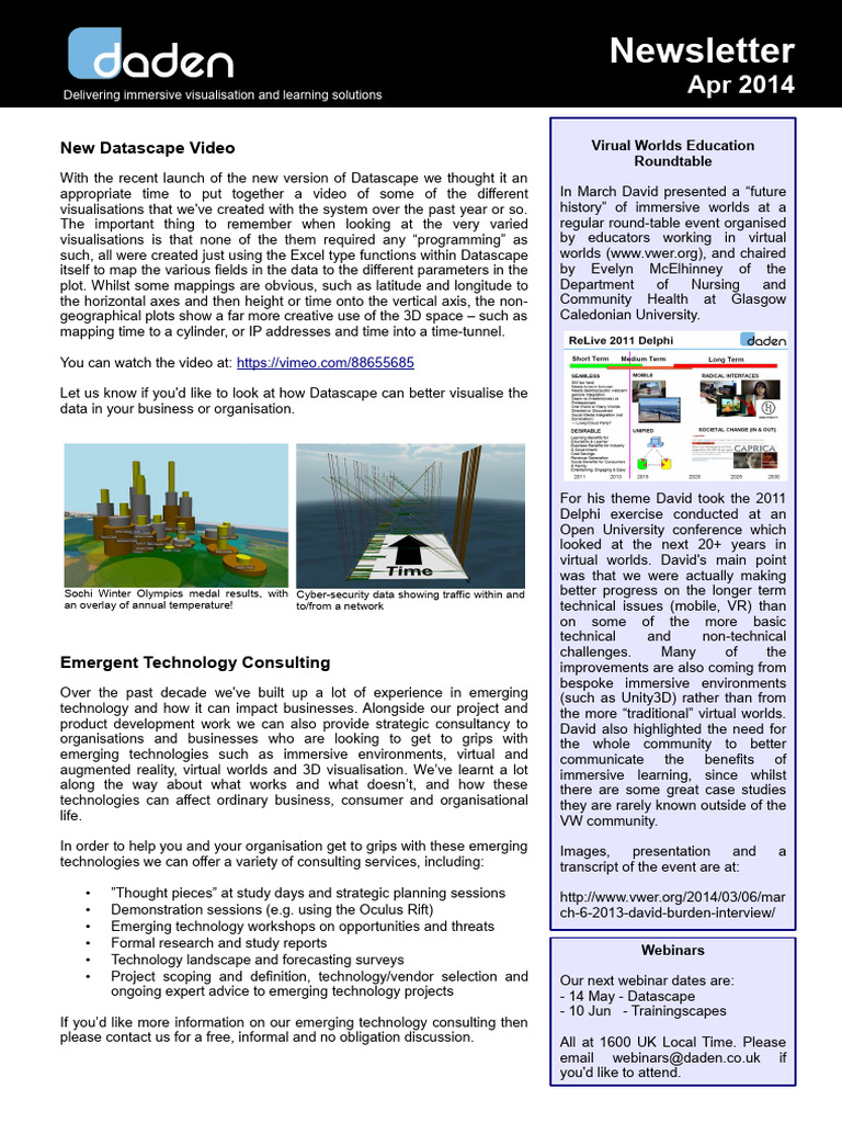 Daden Newsletter 1404 | PDF | Virtual Reality | Cyberpunk Themes