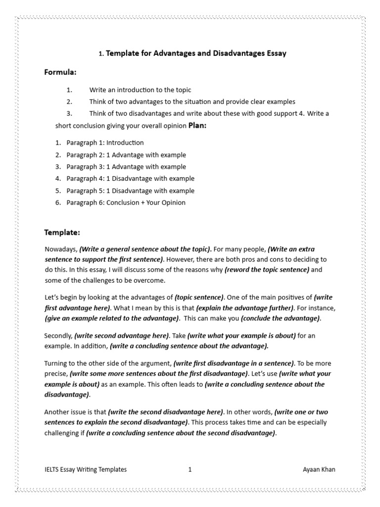Templates For All IELTS Essays Types by Ayaan | PDF | Teachers | Prison