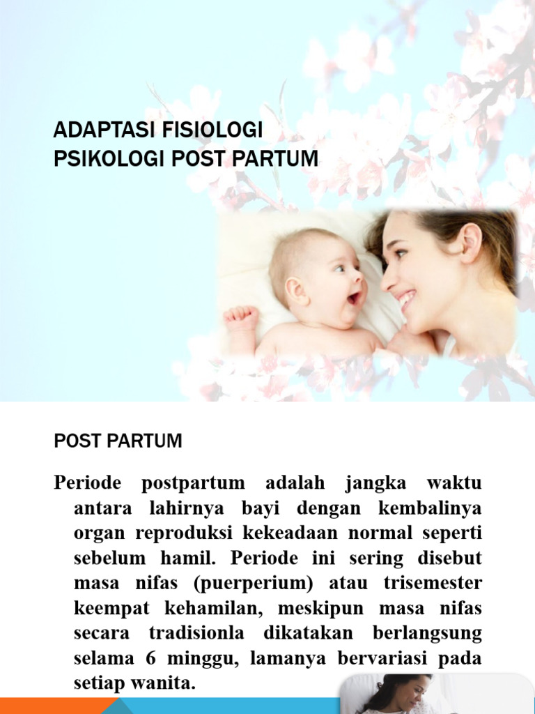 Adaptasi Fisiologi Psikologi Post Partum | PDF