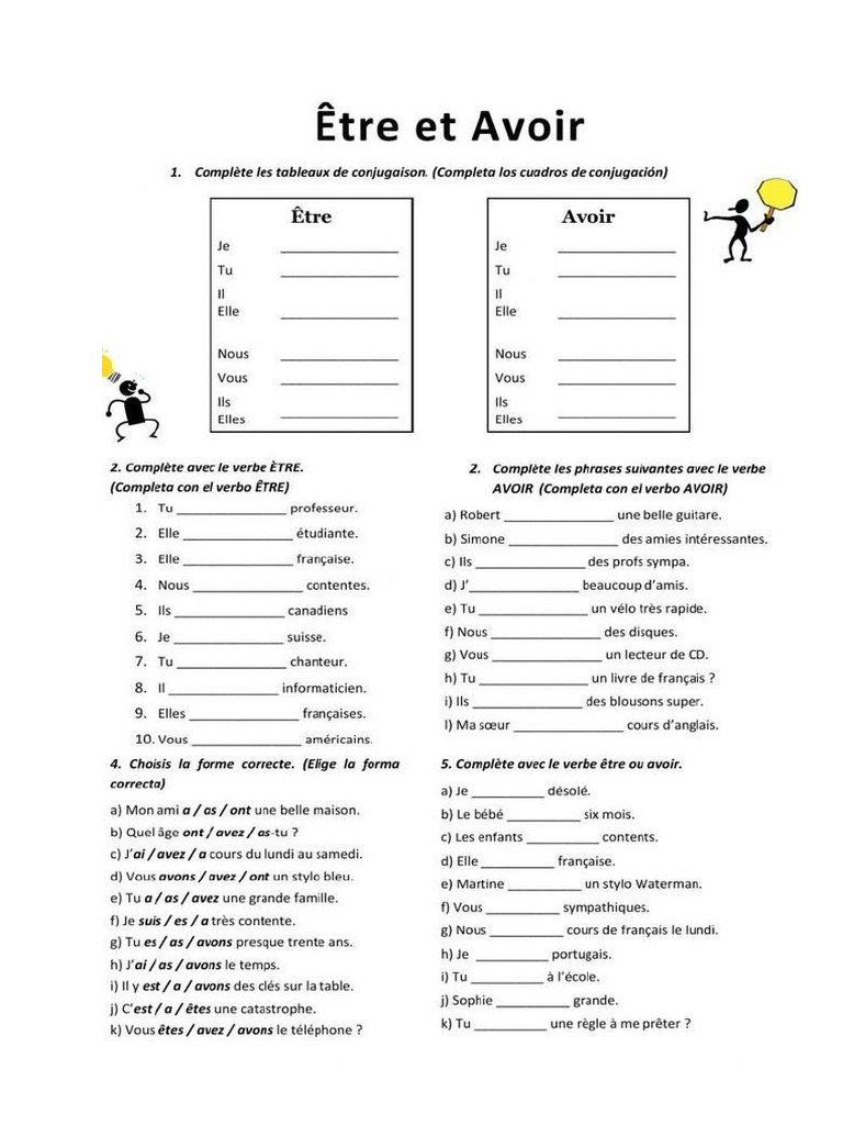 Verbs Etre Aller Avoir | PDF