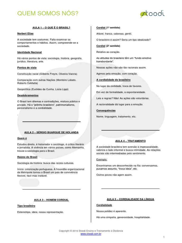 Sociologia Quem Somos Nos v01 | PDF | Sociologia | Brasil