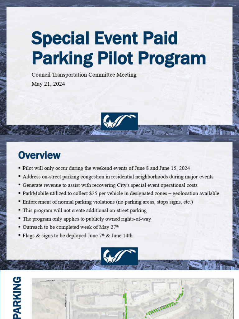Special Event Parking Pilot Program 2024 | PDF