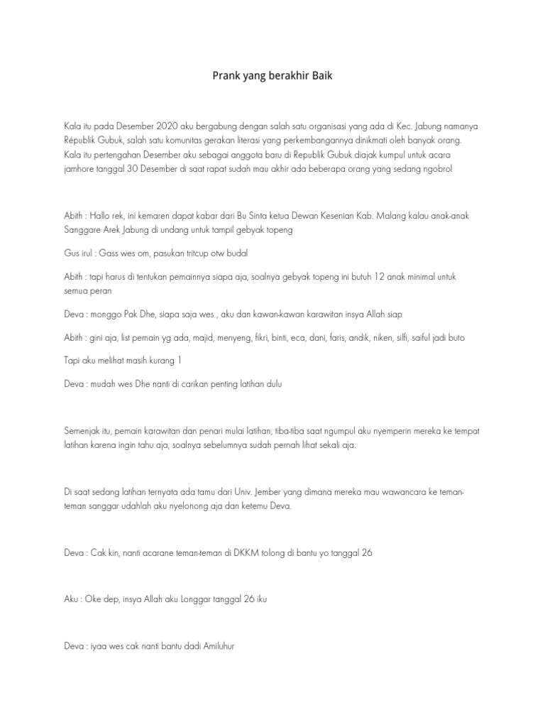 (M Ainul Yakin) Tugas Cerpen | PDF | Seni | Agama & Spiritualitas