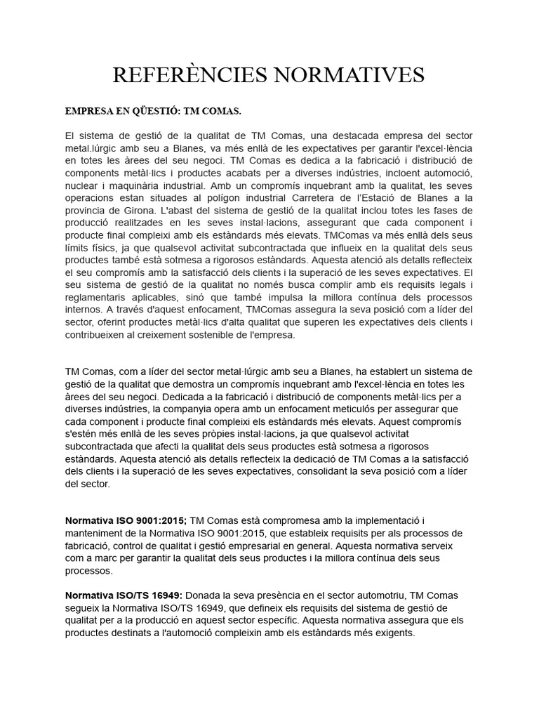 Referències Normatives | PDF