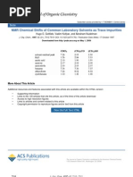 NMR Solvent Data and Peaks Chart | PDF | Deuterium | Nuclear Magnetic ...