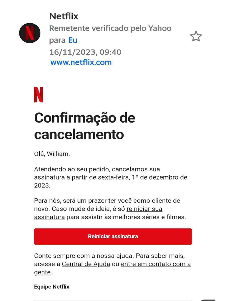 Cancelamento Netflix | PDF