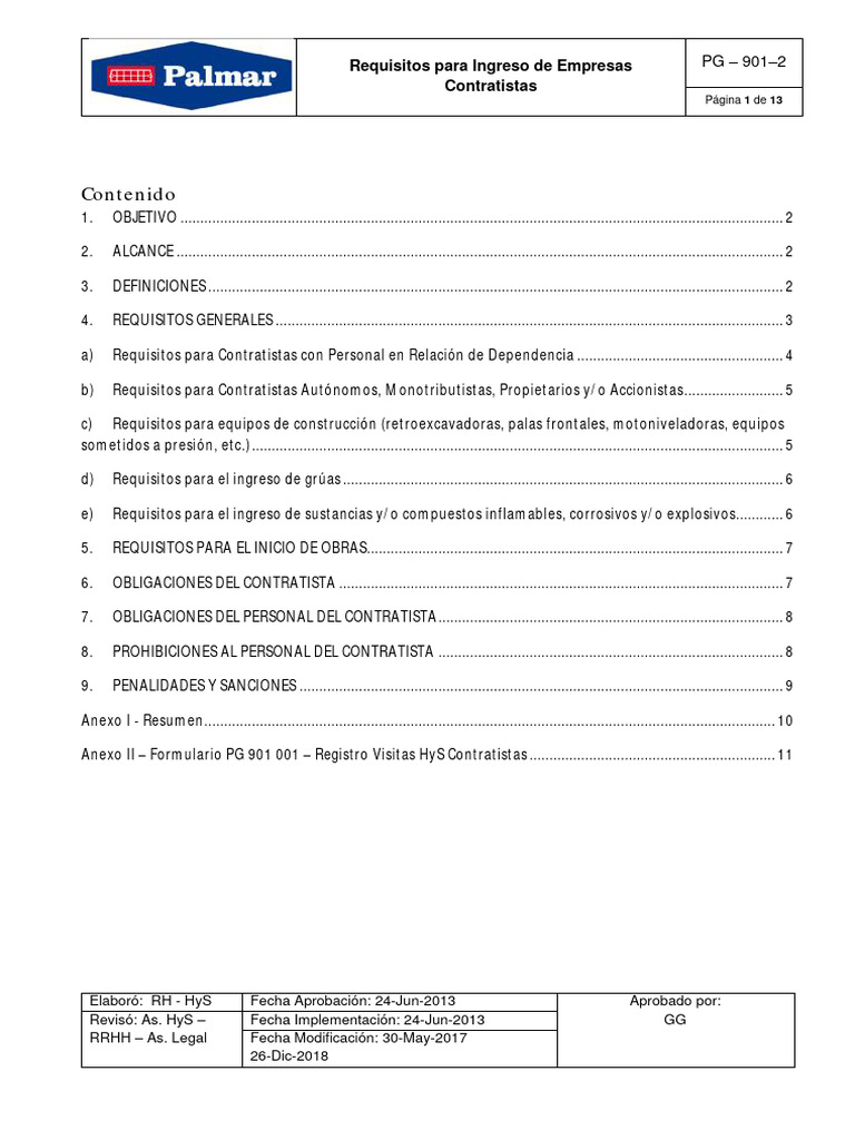 Requisitos para Ingreso de Empresas Contratistas | PDF | Póliza de seguros | Seguro