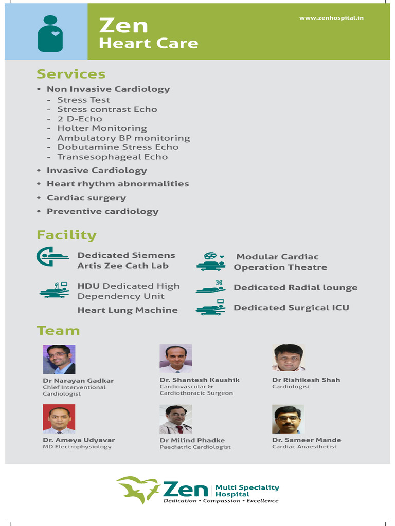 Zen Hospital Brochure | Download Free PDF | Urology | Medical Imaging