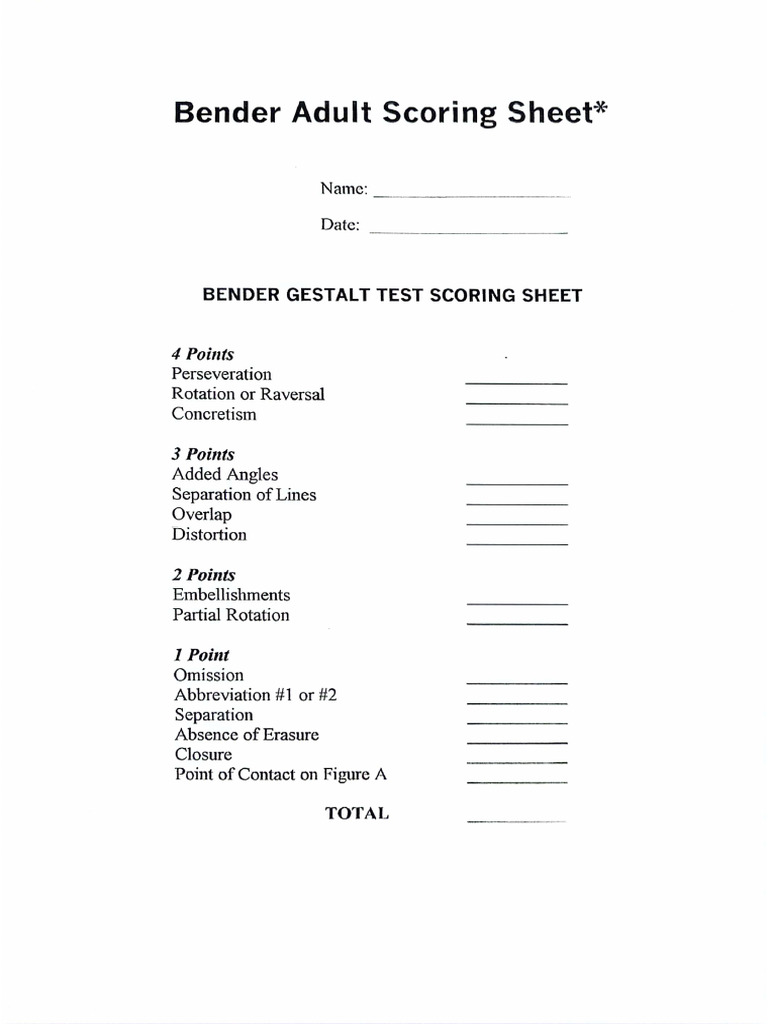 BGT Scoring Sheet | PDF