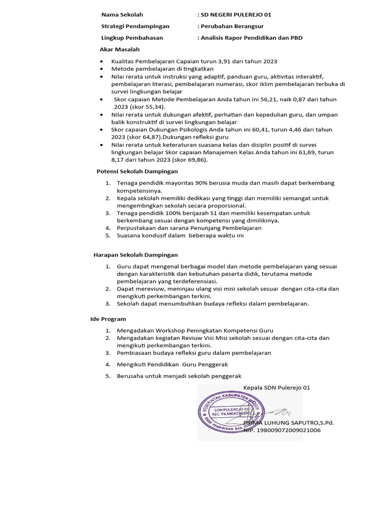 2.contoh Analisis Rapor Pendidikan Maret | PDF | Pengembangan Diri | Kesehatan Holistik