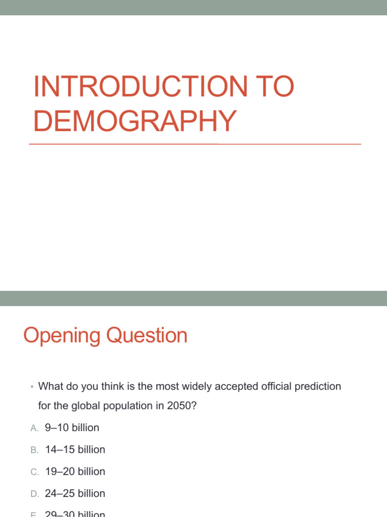 SOC476 - Demography Midsem Slides | PDF | Total Fertility Rate | Life ...