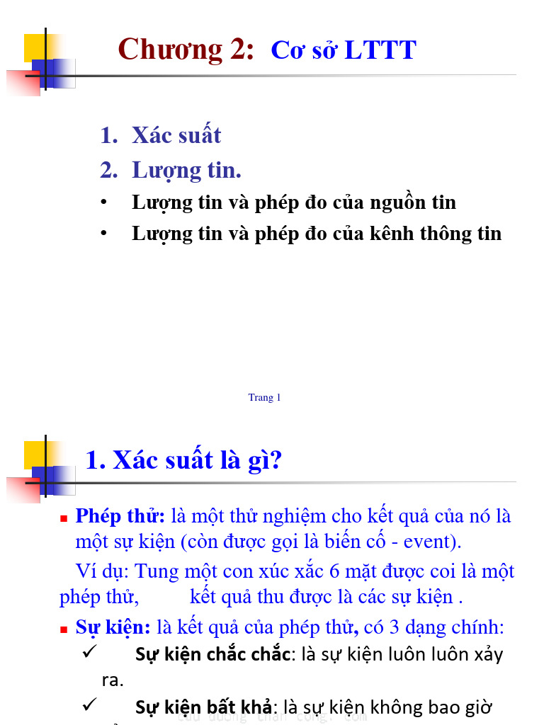 C2. Cơ S LTTT | PDF