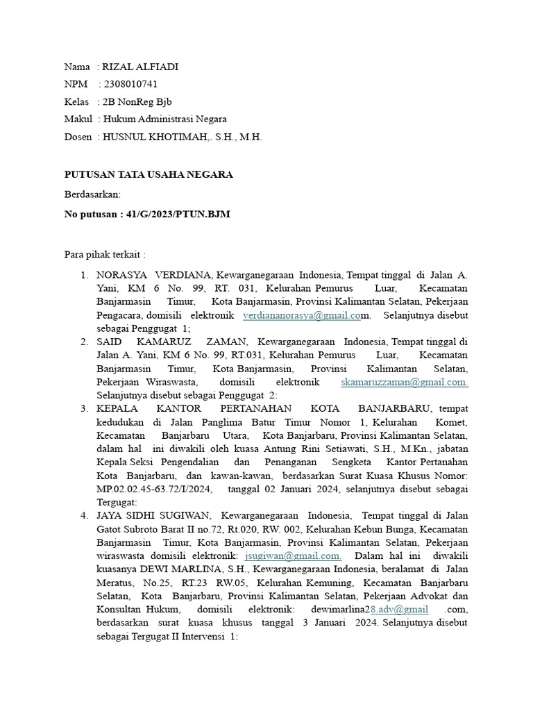 Tugas HTN Rizal | PDF