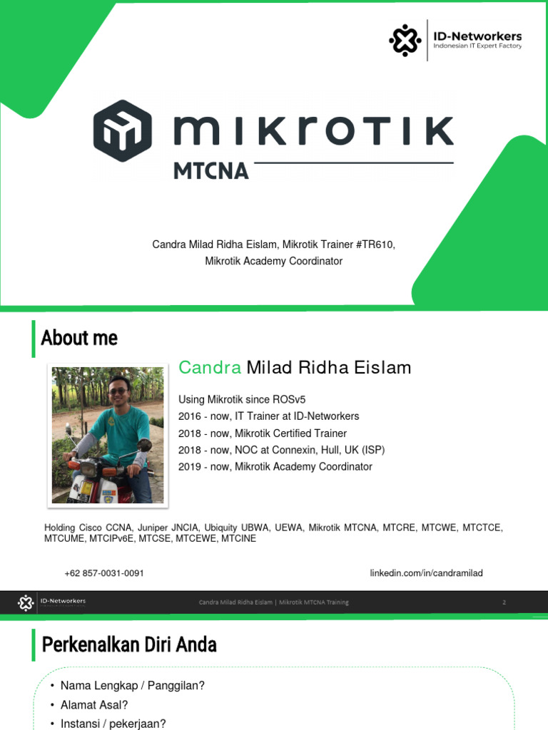 MTCNA Modul Presentation IDN | PDF