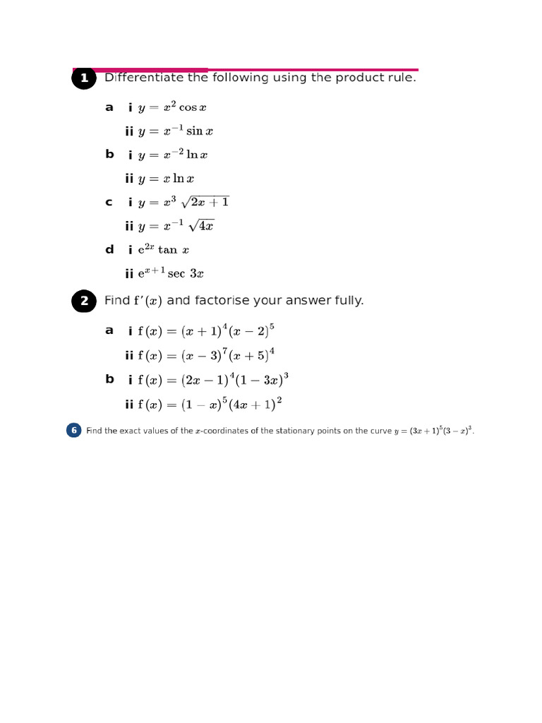 Product Rule | PDF