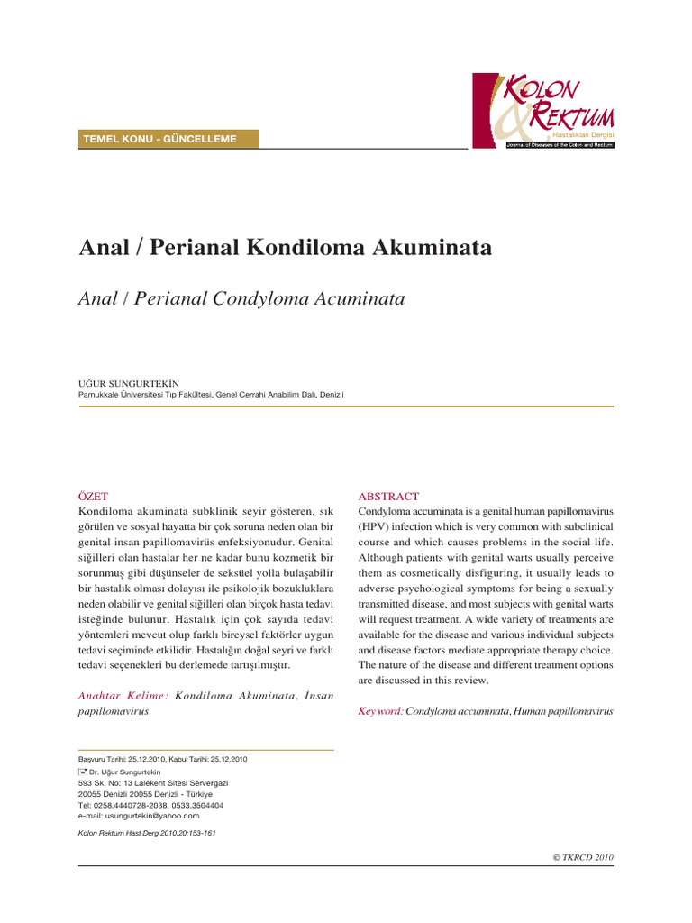 Analperianal Kondiloma Akuminata | PDF