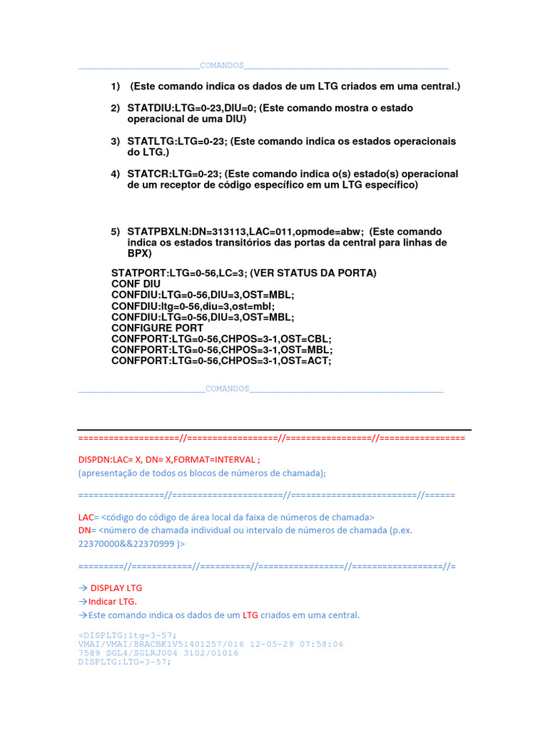 Comandos EWSD | PDF | Arquitetura de computadores | Informática
