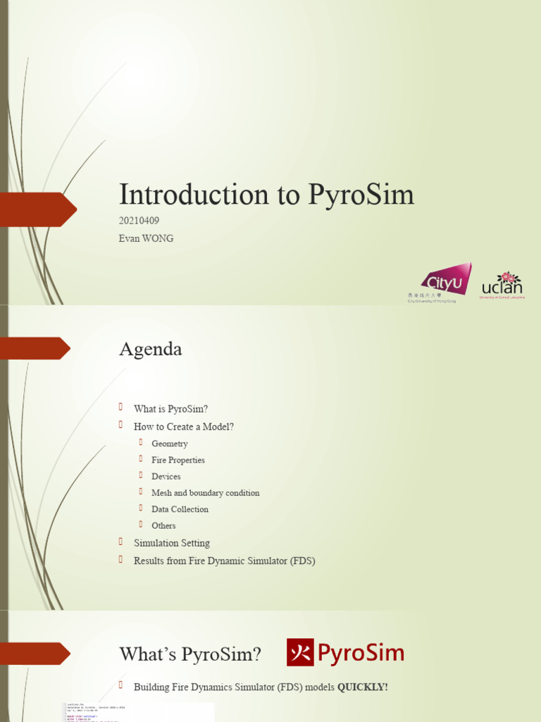 2021 Introduction To PyroSim | PDF | Fires | Simulation