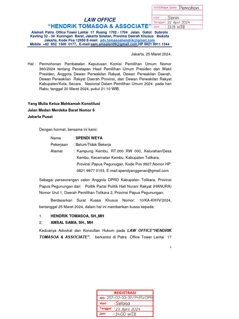 Permohonan Diregistrasi - 3745 - 4257 - PERMOHONAN AWAL-SIMPP | PDF | Politik | Ilmu Sosial