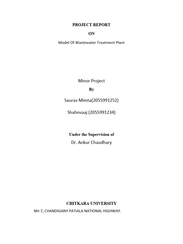 Project Report-Wps Office | PDF | Sewage Treatment | Water Purification