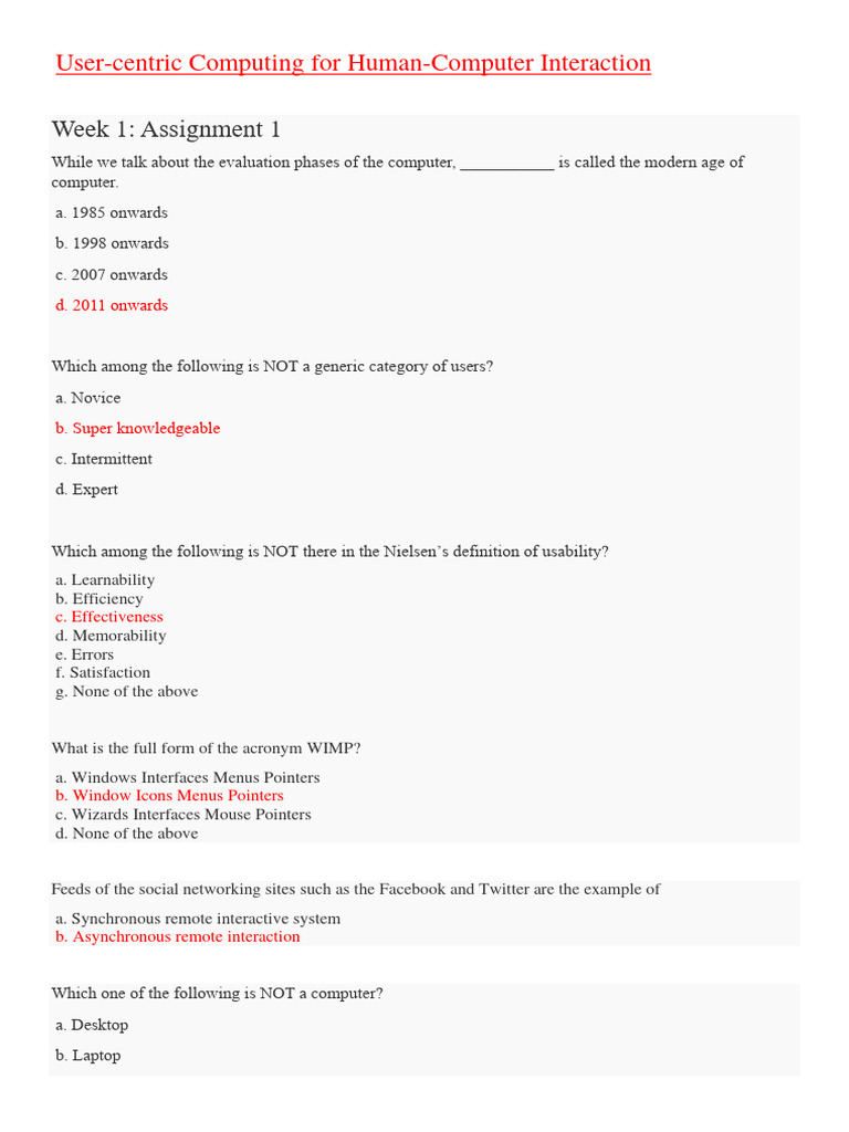 User Centric Computing Assignments New | PDF | Software Prototyping | Usability