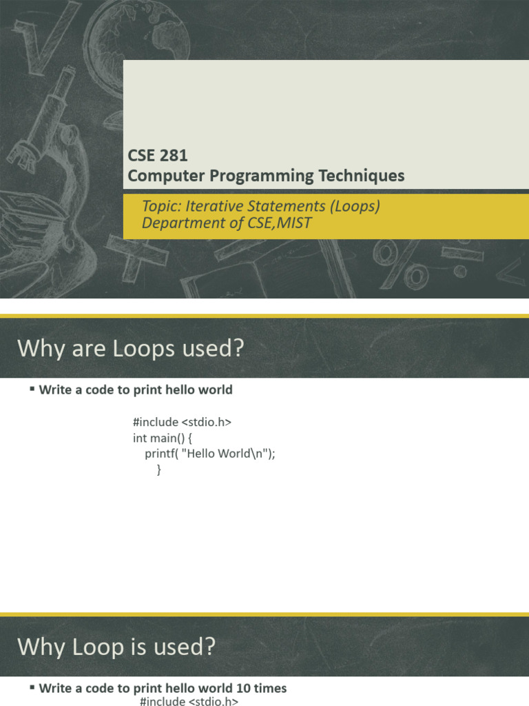 Lec-9+10 Loop | PDF | Control Flow | Computer Engineering