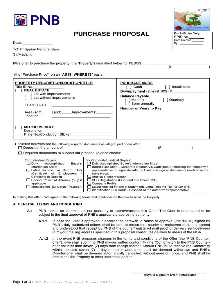 PURCHASE_PROPOSAL_FORM | PDF | Taxes | Payments
