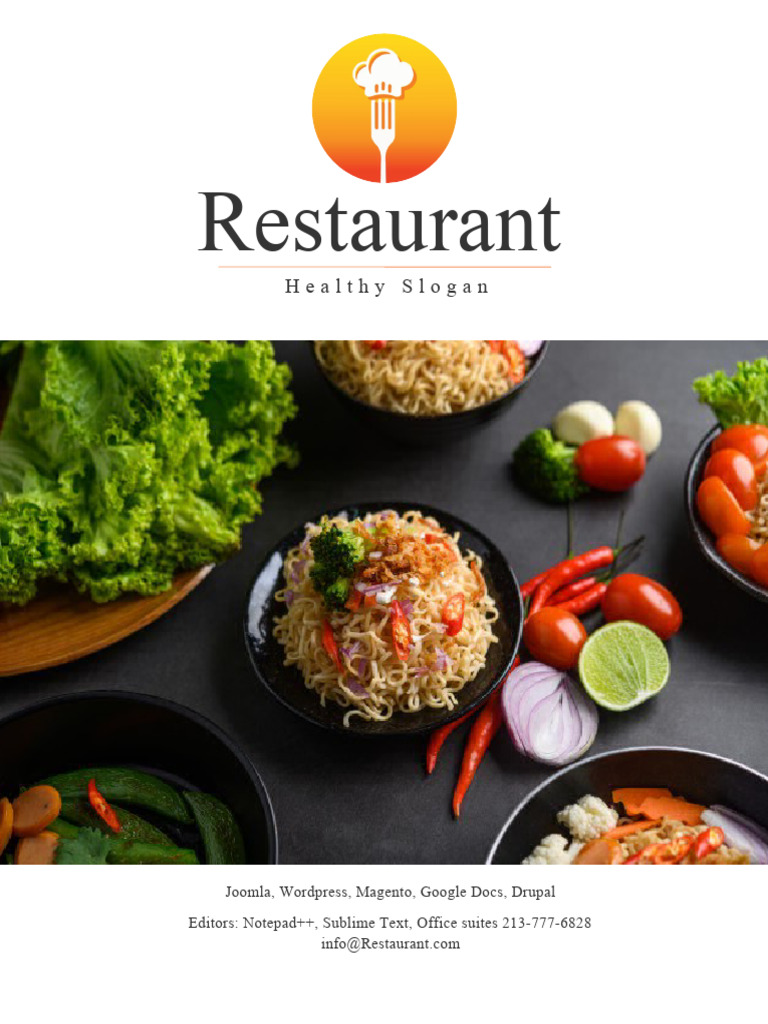 Restaurant Business Media Kit Template | PDF