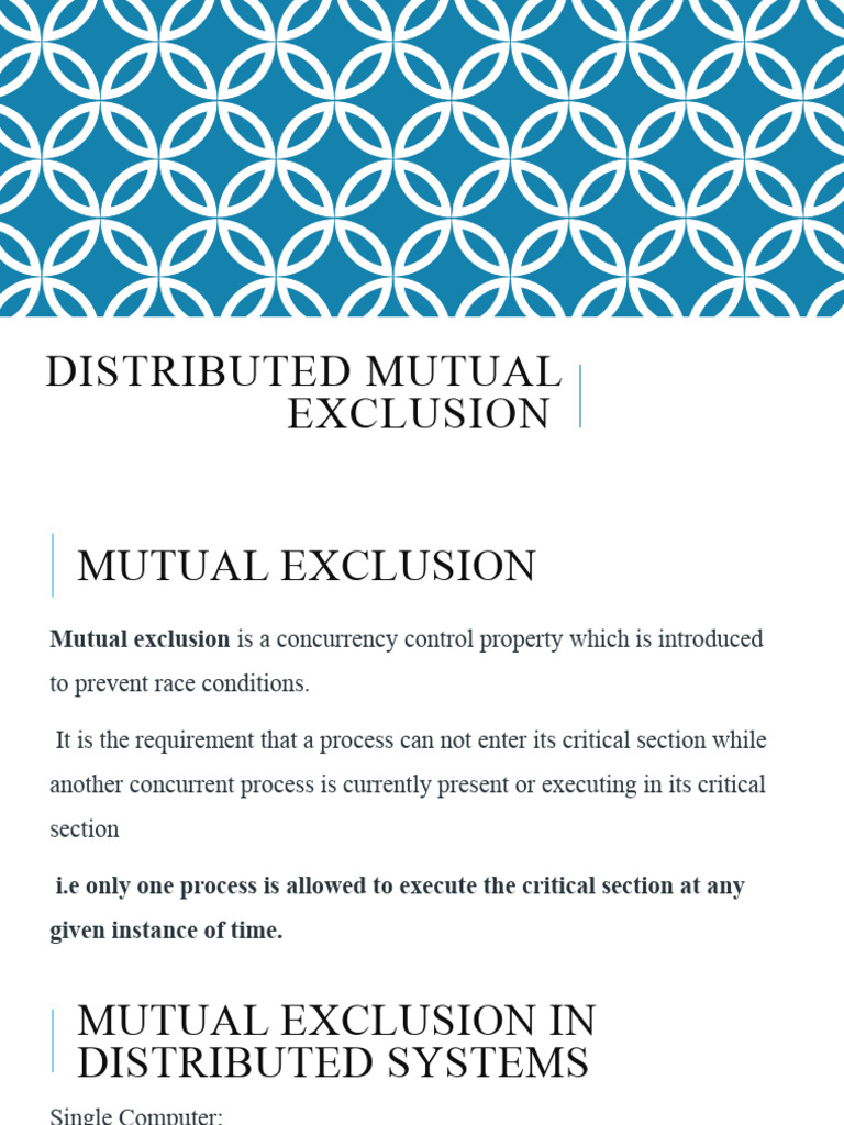 Distributed Mutual Exclusion | PDF | Distributed Computing | Concurrency (Computer Science)
