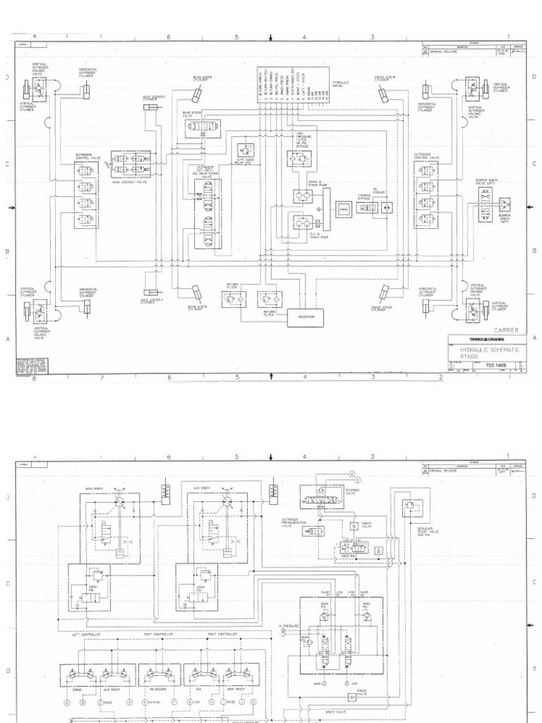 RT1000 Hydraulic Schematic 7031469 | PDF
