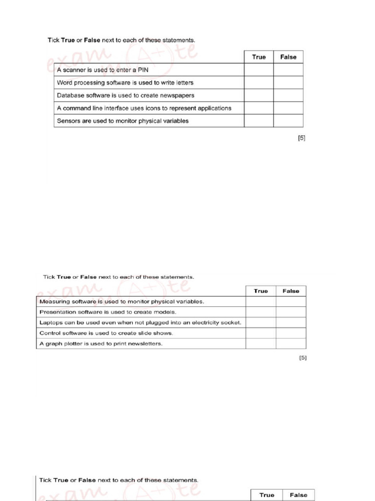 CIE_ ICT _CH 1 Types and Components of Computer System(Ques) | PDF
