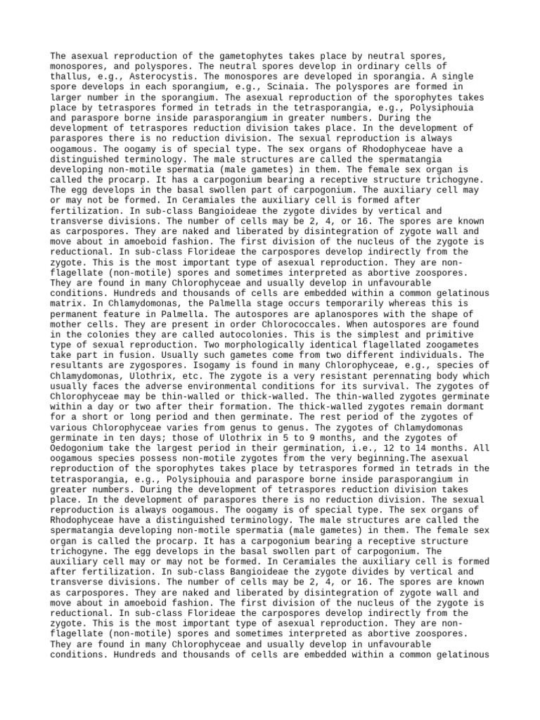 Asexual Reproduction 10 | PDF | Spore | Sexual Reproduction