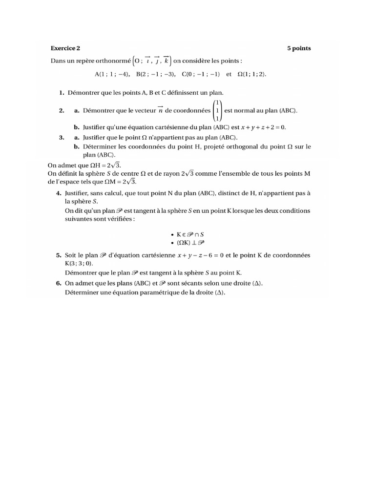 Ex Espace Bac | PDF