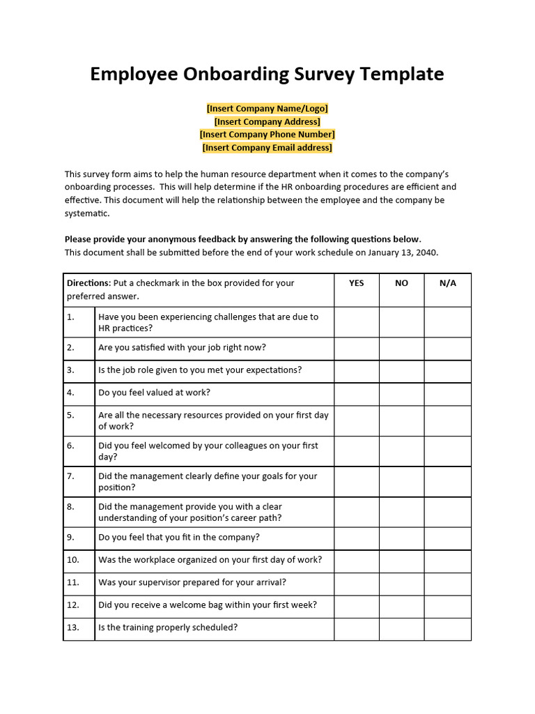 New Hire Onboarding Assessment Form | PDF
