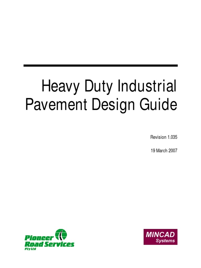 Heavy Duty Pavement Design Guide | PDF | Road Surface | Strength Of ...