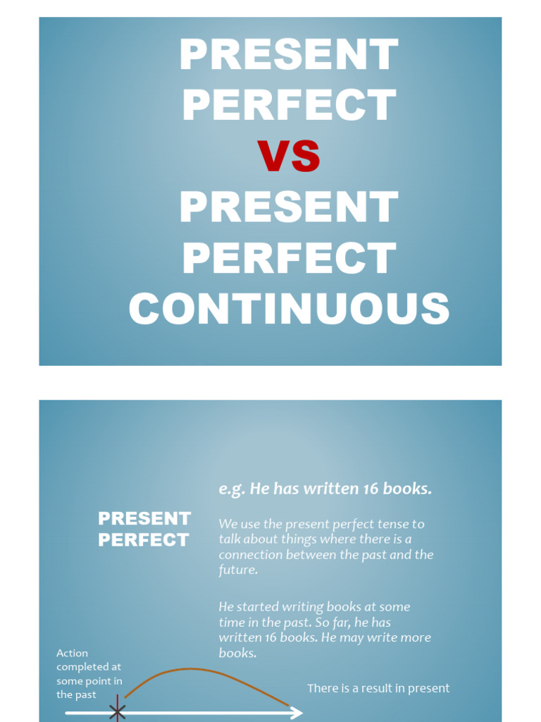 Present Perfect-Present Perfect Continuous - PPTX 10 | PDF ...