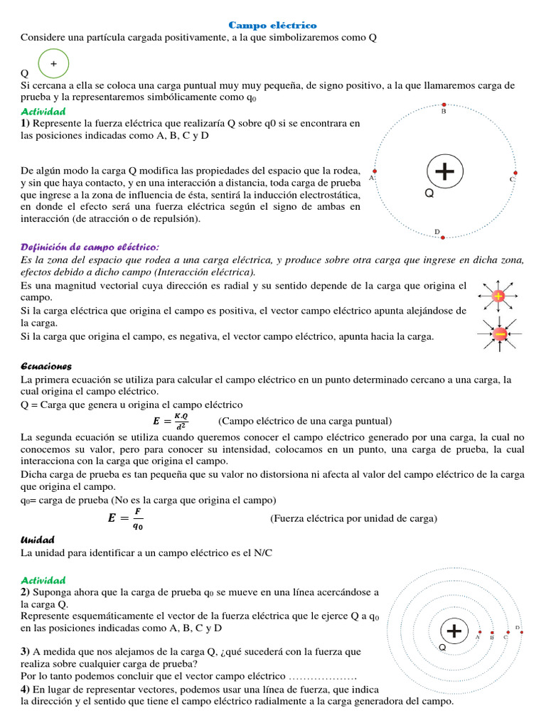 03 - Campo Eléctrico Teórico | PDF | Electricidad | Campo eléctrico
