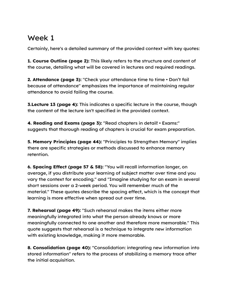 Cognitive Psych | PDF | Memory | Recall (Memory)