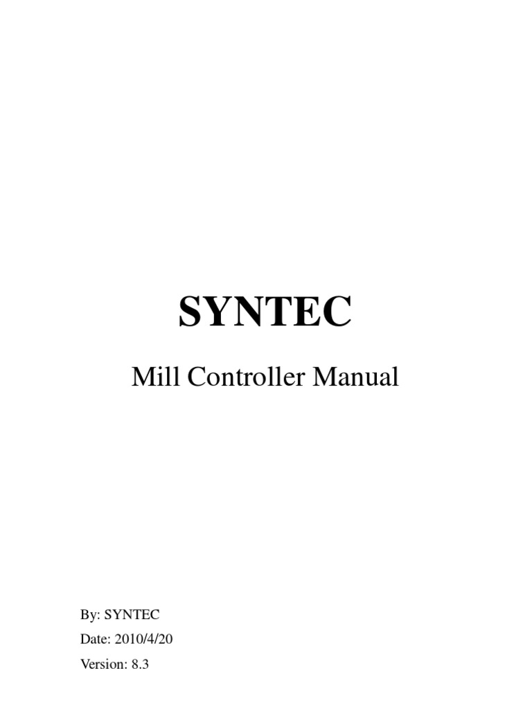 Mill Operation Manual-En | PDF | Numerical Control | Menu (Computing)