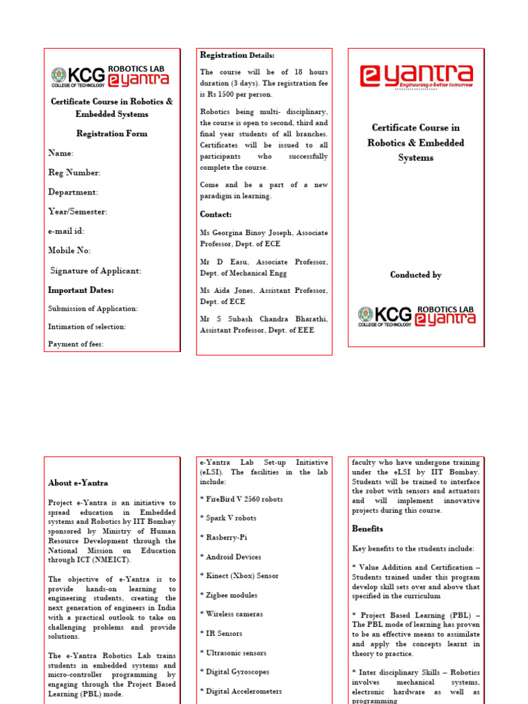E Yantra Brochure | Download Free PDF | Robotics | Engineering