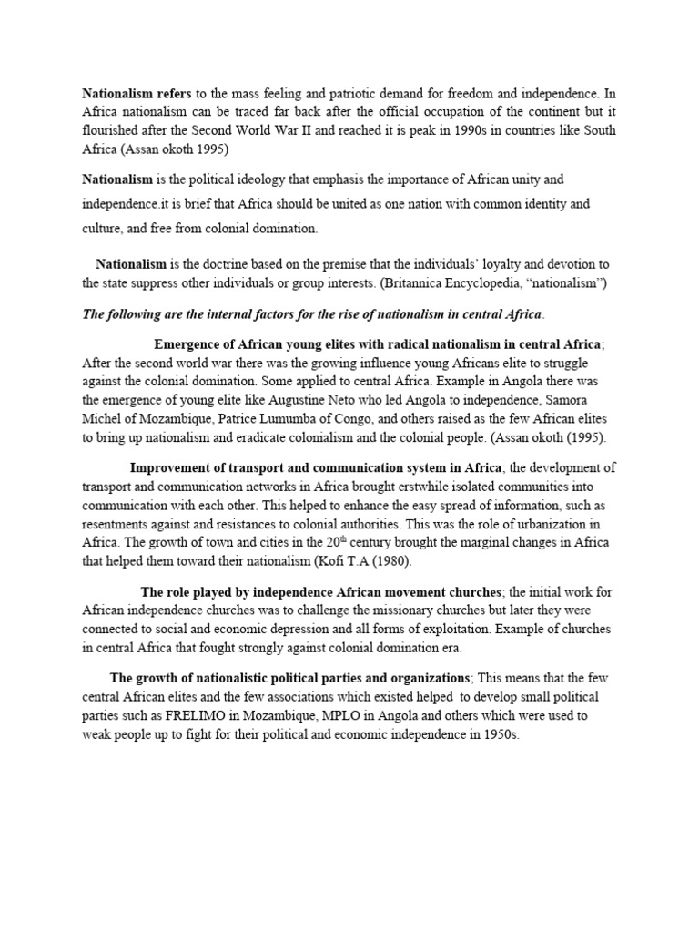 Nationalism Refers To The Mass Feeling and Patriotic Demand For Freedom ...