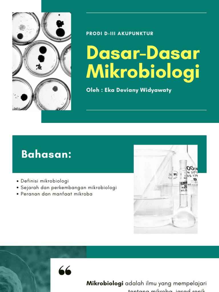 Dasar Mikrobiologi | PDF | Kesehatan Holistik | Teknologi & Rekayasa