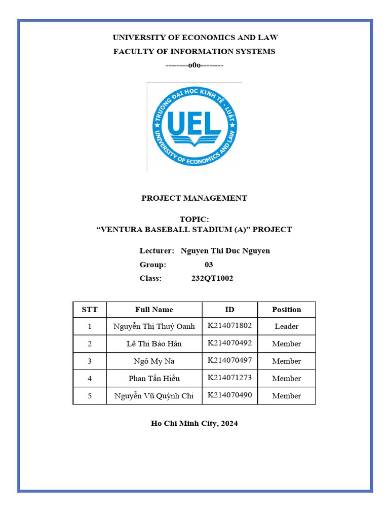 Ventura Baseball Stadium Project Overview | PDF | Data Analysis | Risk