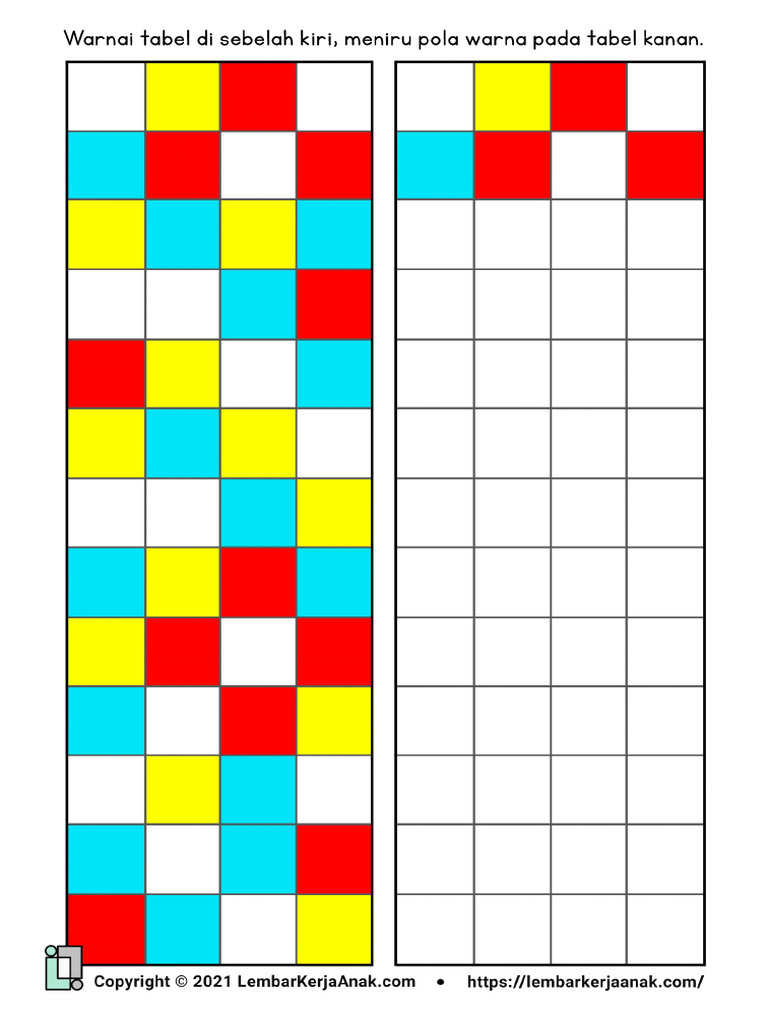 Kognitif lembar kerja anak tk meniru pola 06 | PDF