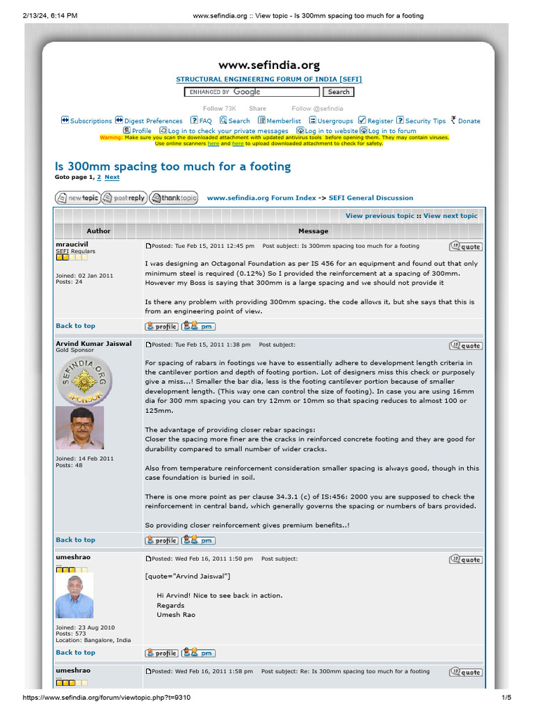 Footing Bar Spacing | PDF | Reinforced Concrete