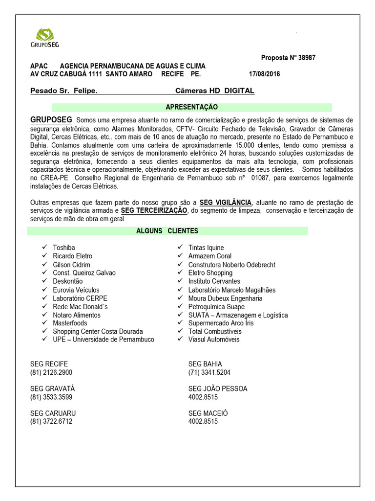 Apac Correto Câmeras de Segurança HD Cvi | PDF