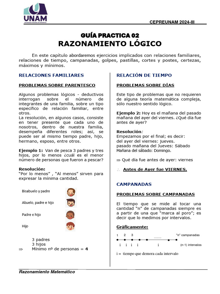 GUIA PRACTICA 02 -Razonamiento lógico 2024-III | PDF | Longitud